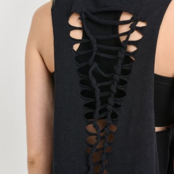Mono B | Tops | Cutout Strap Ladder Back Muscle Tee | Poshmark